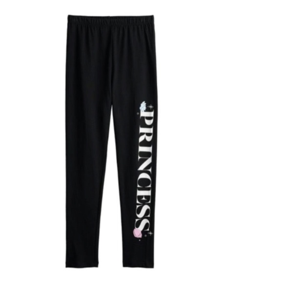 Disney | Bottoms | Disney Princess Girls Leggings Black Sz Large Plus12 ...